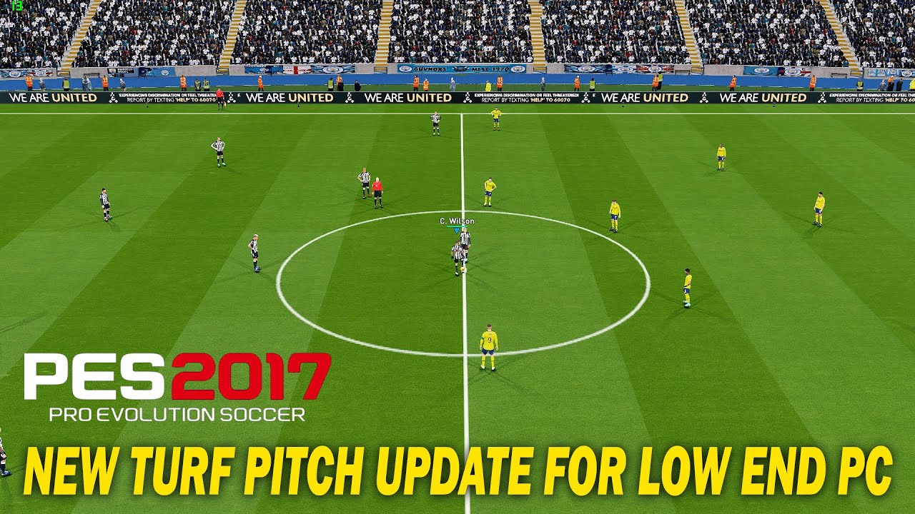 PES 2017 NEW TURF PITCH UPDATE FOR LOW END PC - YouTube