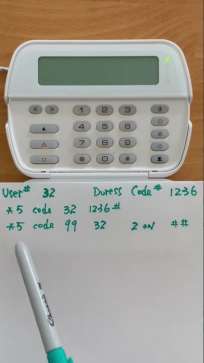 DSC PC1832 Duress code - YouTube