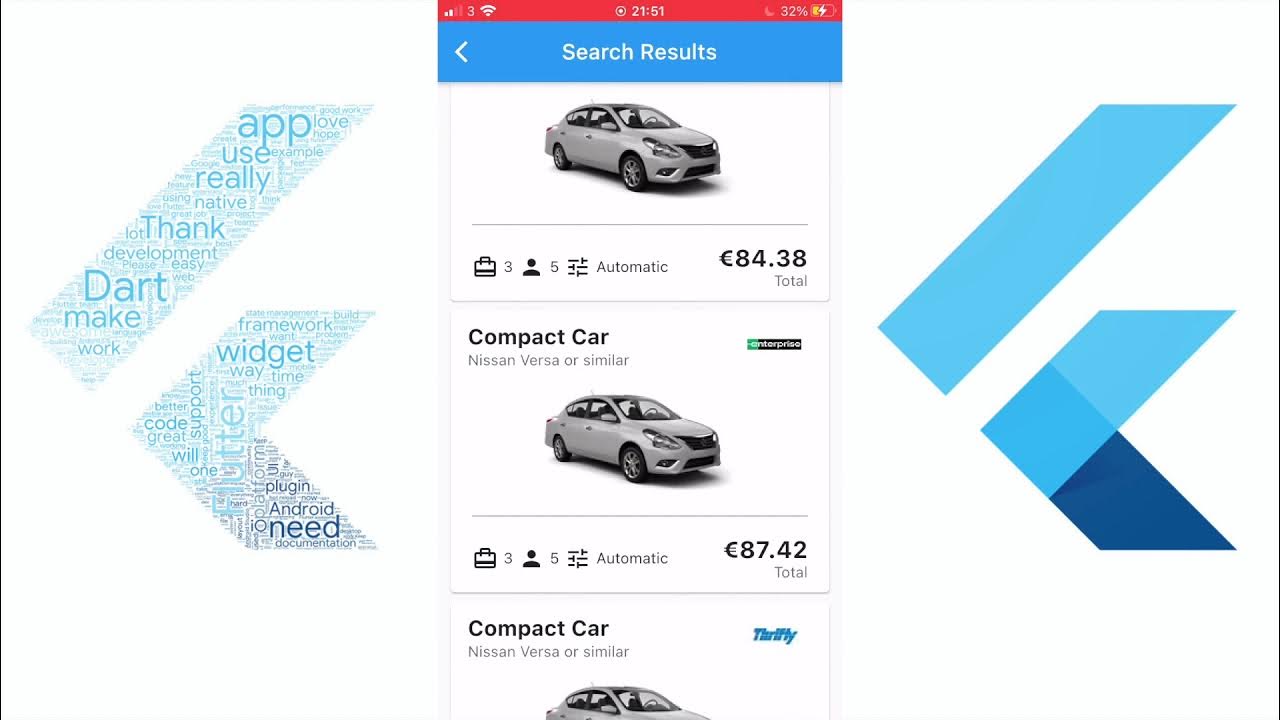Flutter Cars - A car rental app built with Flutter - YouTube