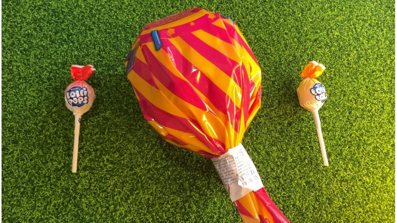 Satisfying video lollipops candy, lollipops MAXI yummy candy unboxing ...