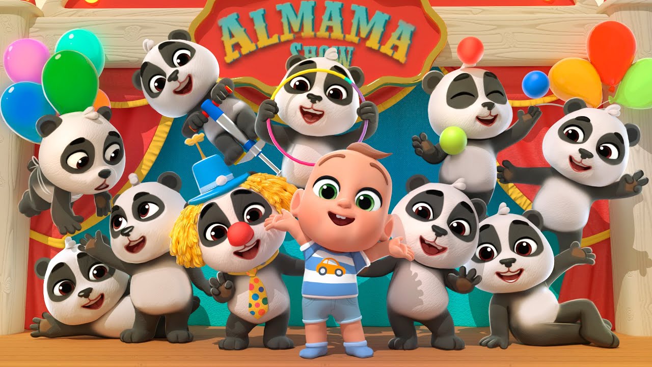 Counting 10 Little Pandas | Almama Nursery Rhymes & Kids Songs - YouTube