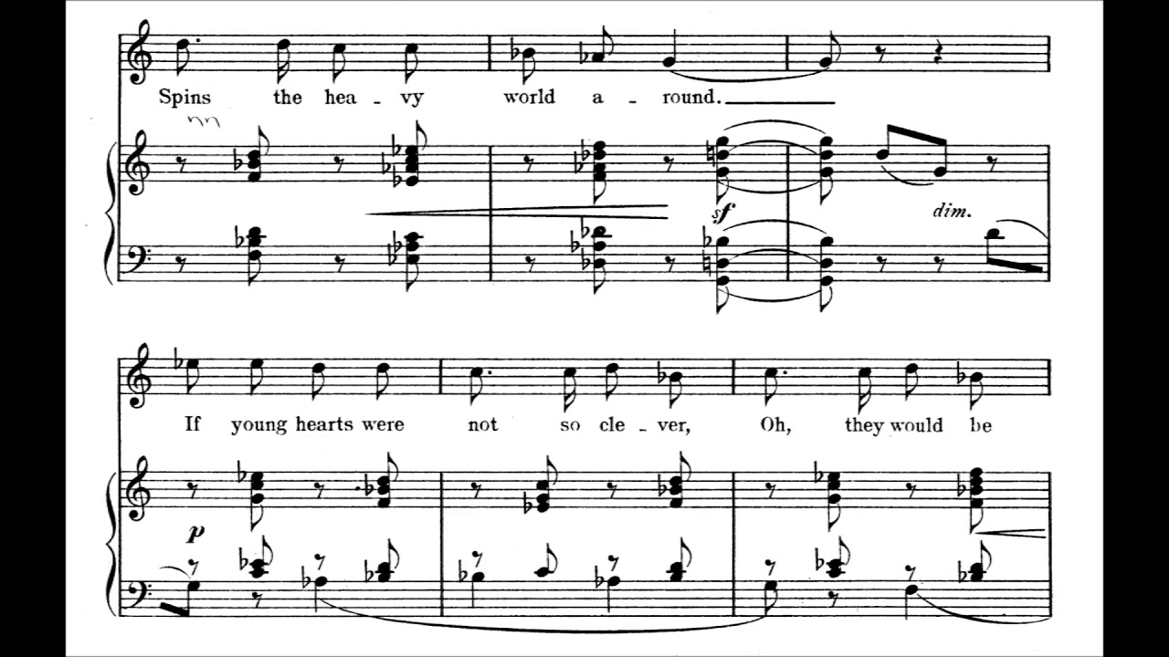 George Butterworth - Think No More, Lad (1911) [Score] - YouTube