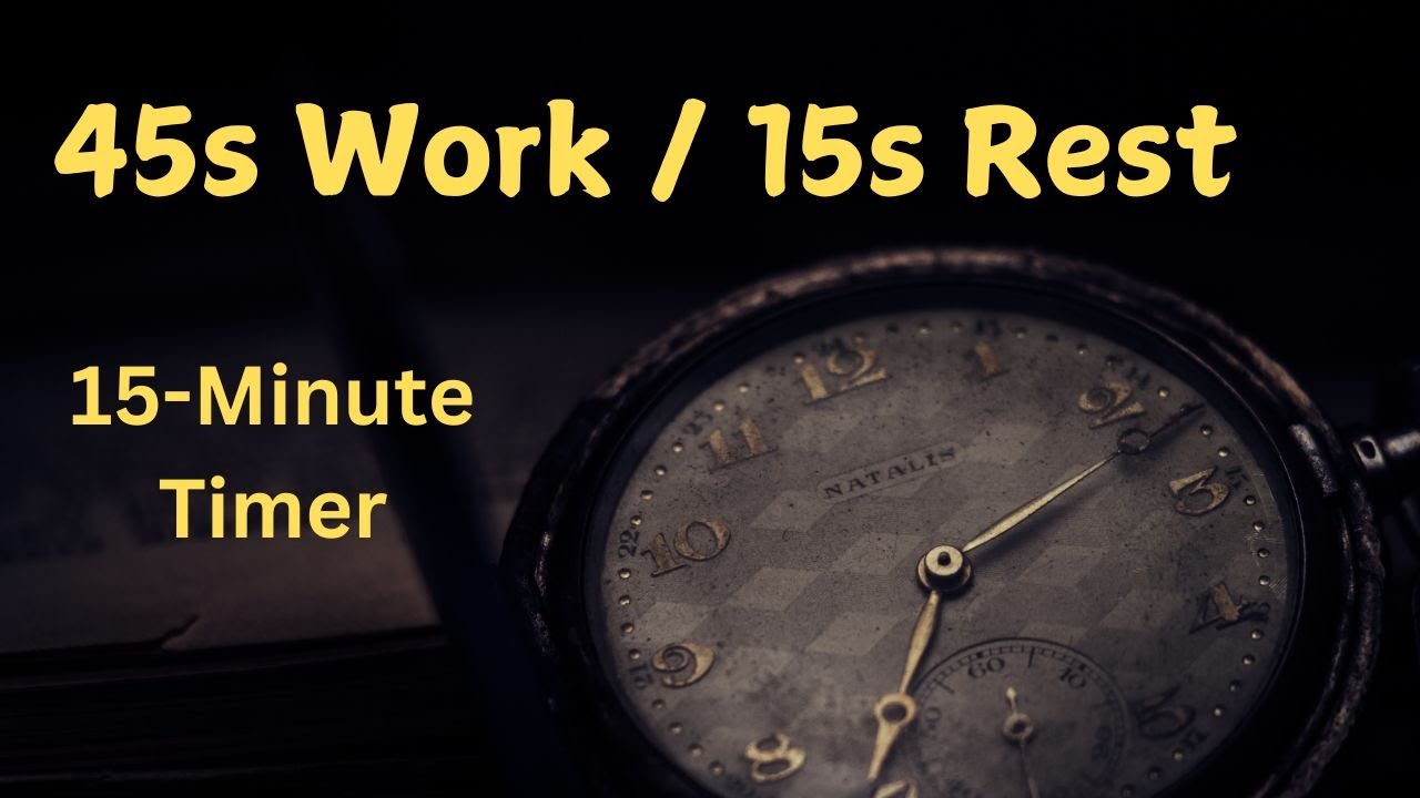45 Seconds work and 15 Seconds Break for 5 Minutes (interval timer ...