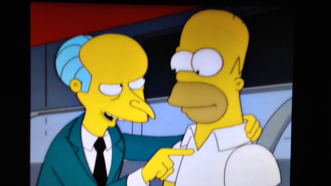 Homer and Burns food fight - YouTube