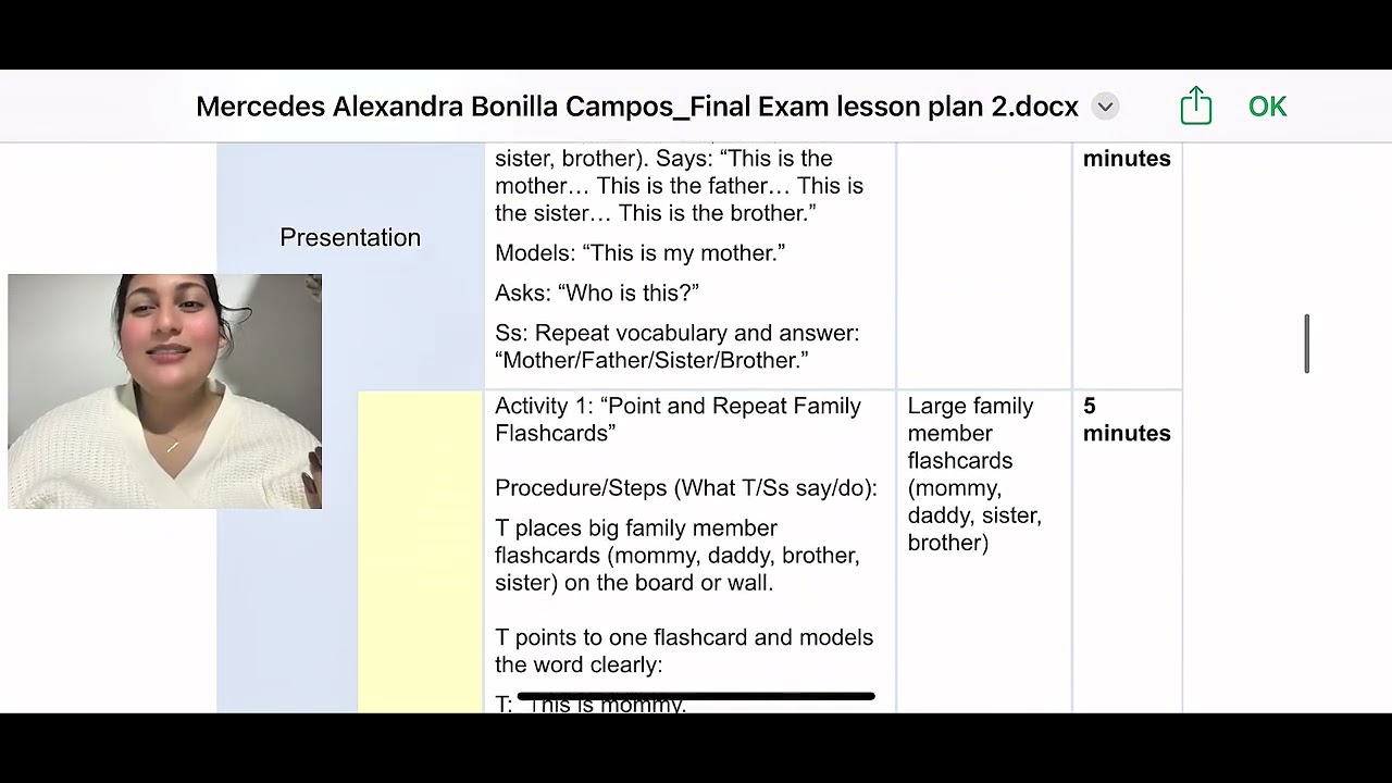 Mercedes Alexandra Bonilla Campos_Final Exam lesson plan 2 - YouTube