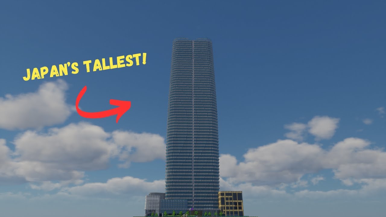 I built Japan's tallest building in MINECRAFT! - Real-Life 1:1 Scale ...