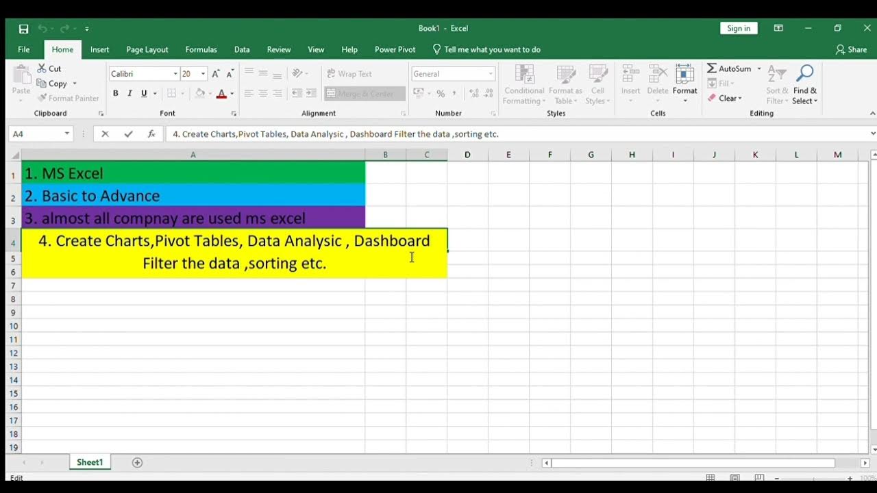 Introduction of MS Excel #01 - YouTube