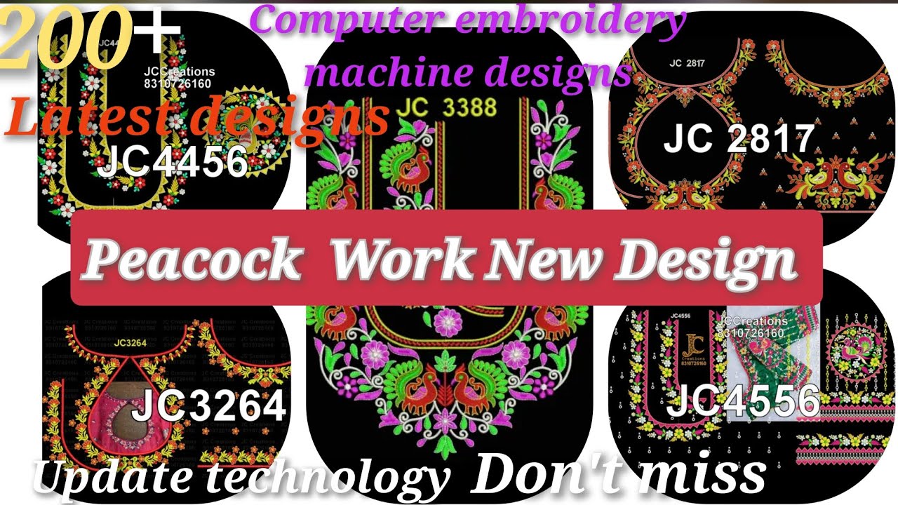 Computer Embroidery Peacock Work Designs 200+ Latest designs updated ...