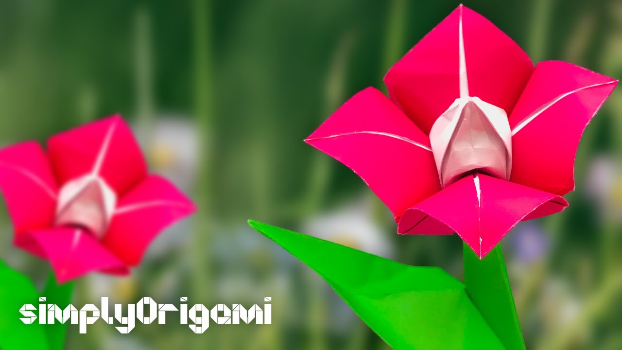 ORIGAMI Bicolor Flower | easy paper BICOLOR FLOWER | How To 🌸 | by ...