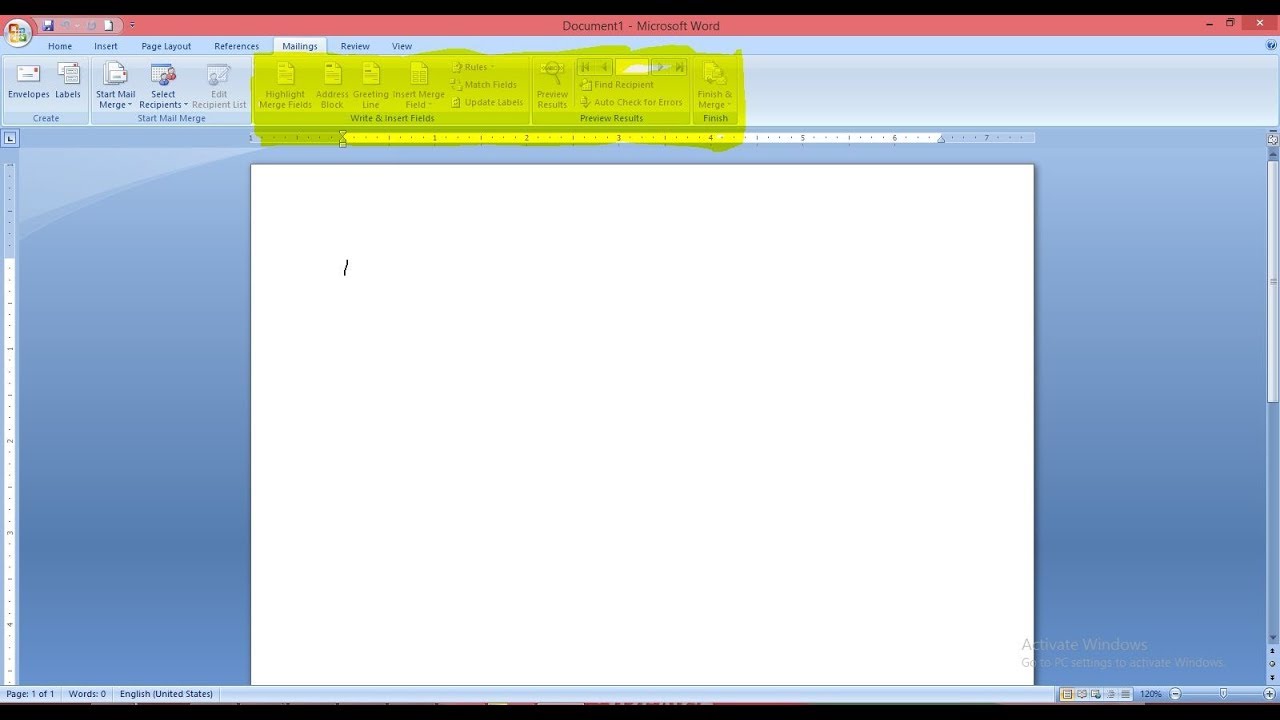 Write And Insert Address block and Greeting Line Microsoft Word - YouTube
