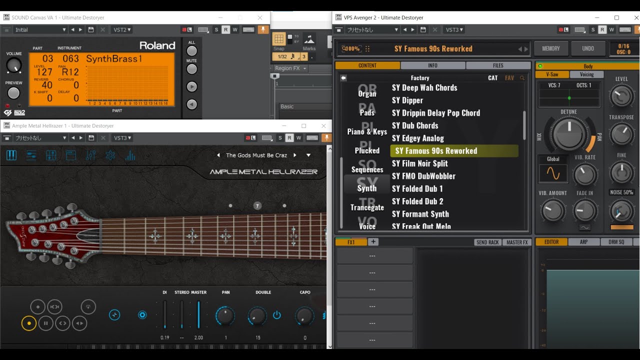 blast wind -blast wind- 【sc-88pro plus many vst-plugin】 - YouTube
