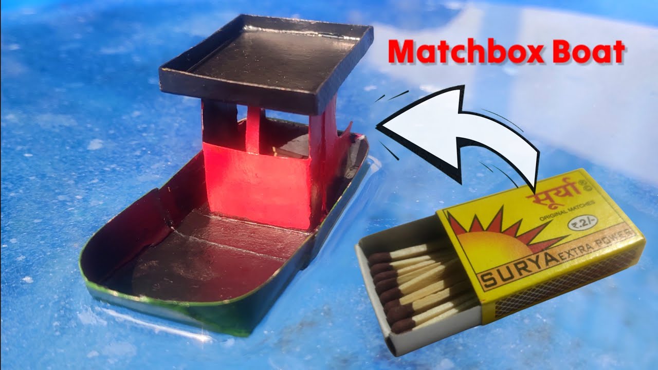 How to make a matchbox boat | Matchbox craft ideas - YouTube