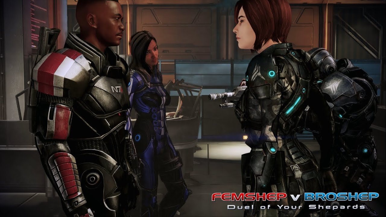 Custom Male Shepard vs Custom Female Clone | Femshep v Broshep: Duel of ...