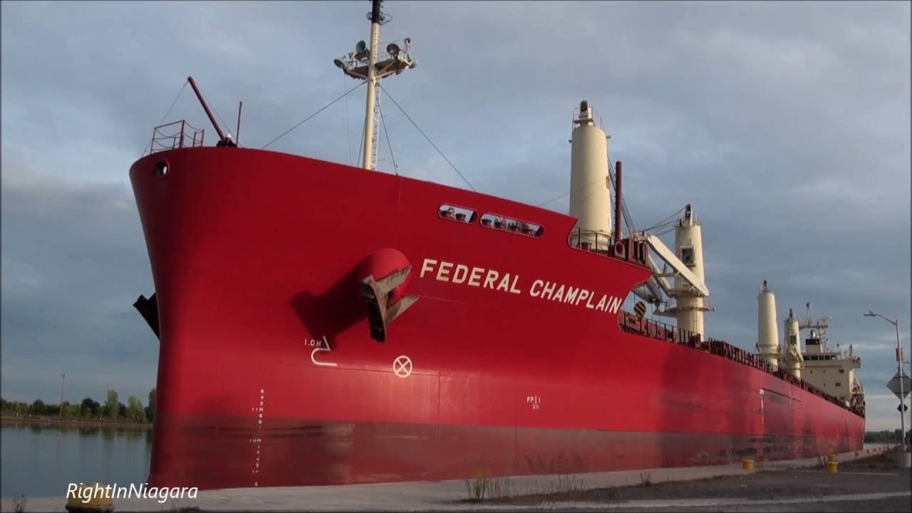 New Ship FEDERAL CHAMPLAIN at Lock 1, Welland Canal, 2016 - YouTube