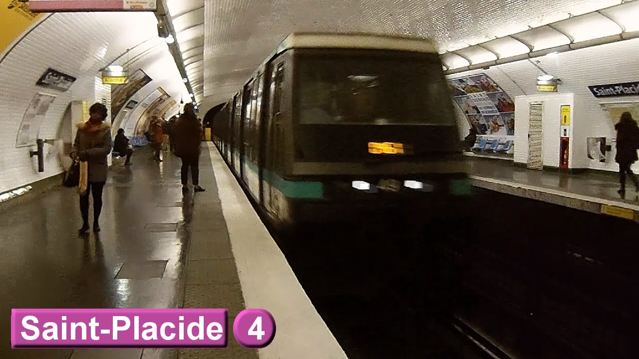 Métro de Paris : Saint-Placide | Ligne 4 ( RATP MP89 ) - YouTube