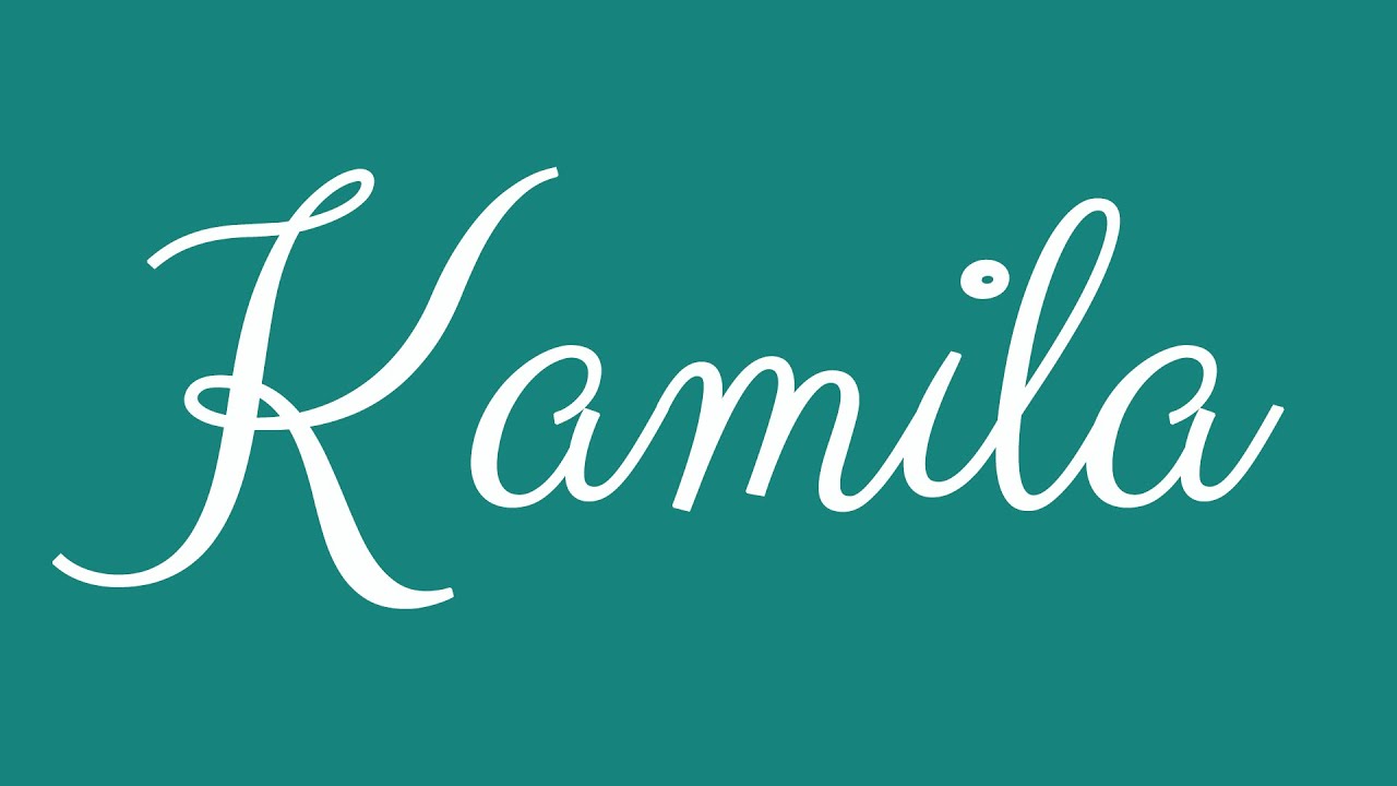 Learn how to Sign the Name Kamila Stylishly in Cursive Writing - YouTube