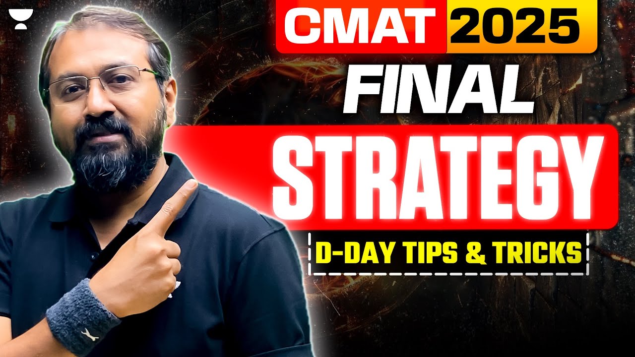 FINAL CMAT 2025 D-DAY 🔥 Important Tips by Ronak Shah - YouTube