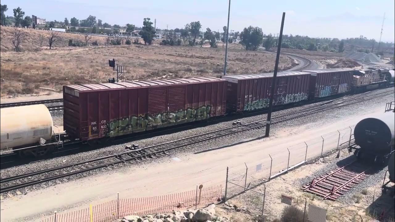 UP 5298 Departing Eastbound Manifest Train at West Colton Yard. - YouTube