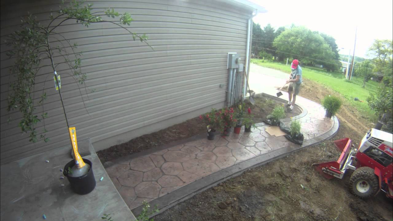 Decorative Concrete Path Installation - YouTube