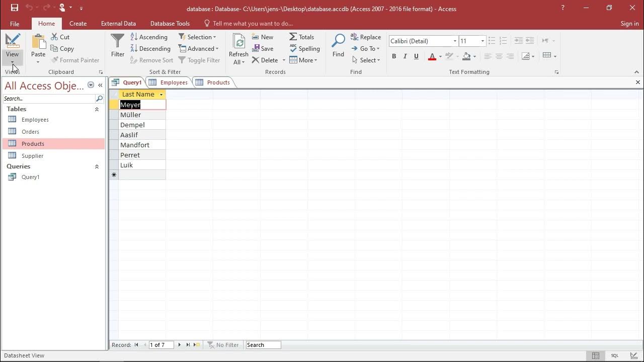 SQL in MS Access - Selection of Values in an Interval with BETWEEN ...