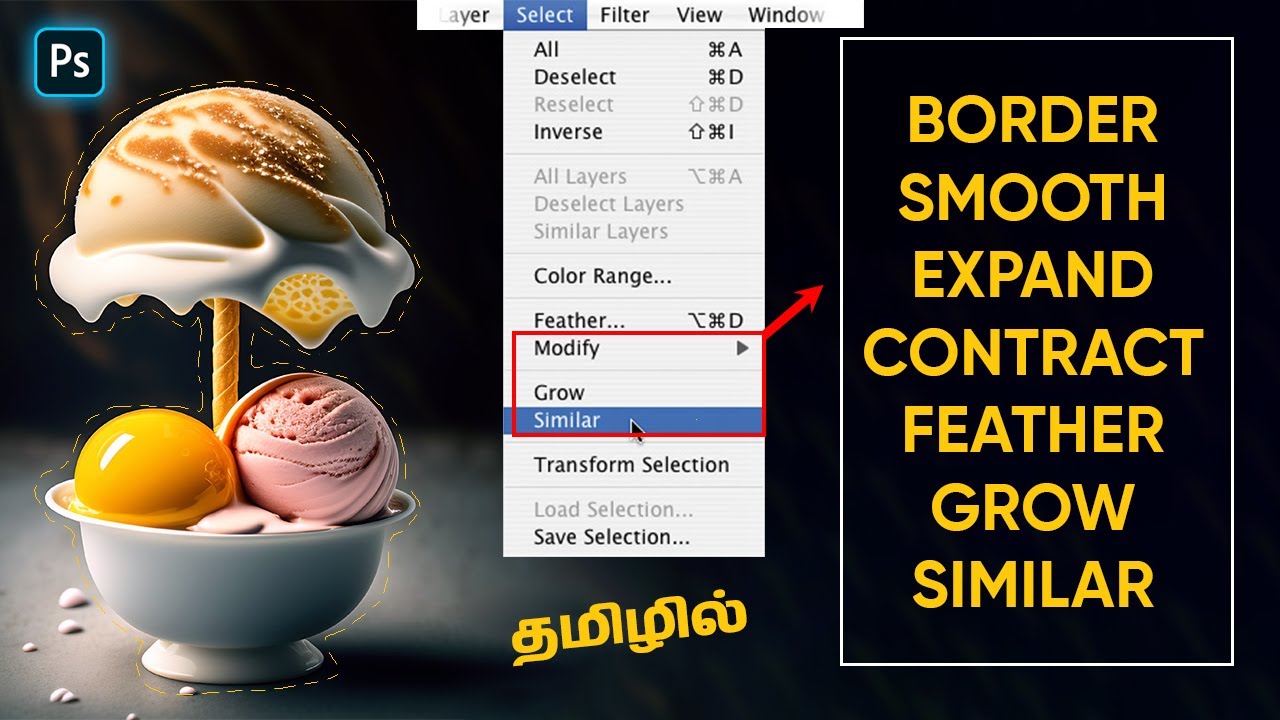 How To Use Modify Grow Similar Selections In Photoshop Tamil how-to-use-modify-grow-similar-selections-in-photoshop-tamil