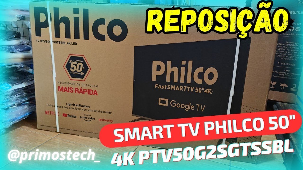 Smart TV Philco 4K PTV50G2SGTSSBL 50 POLEGADAS Google TV - Reposição ...