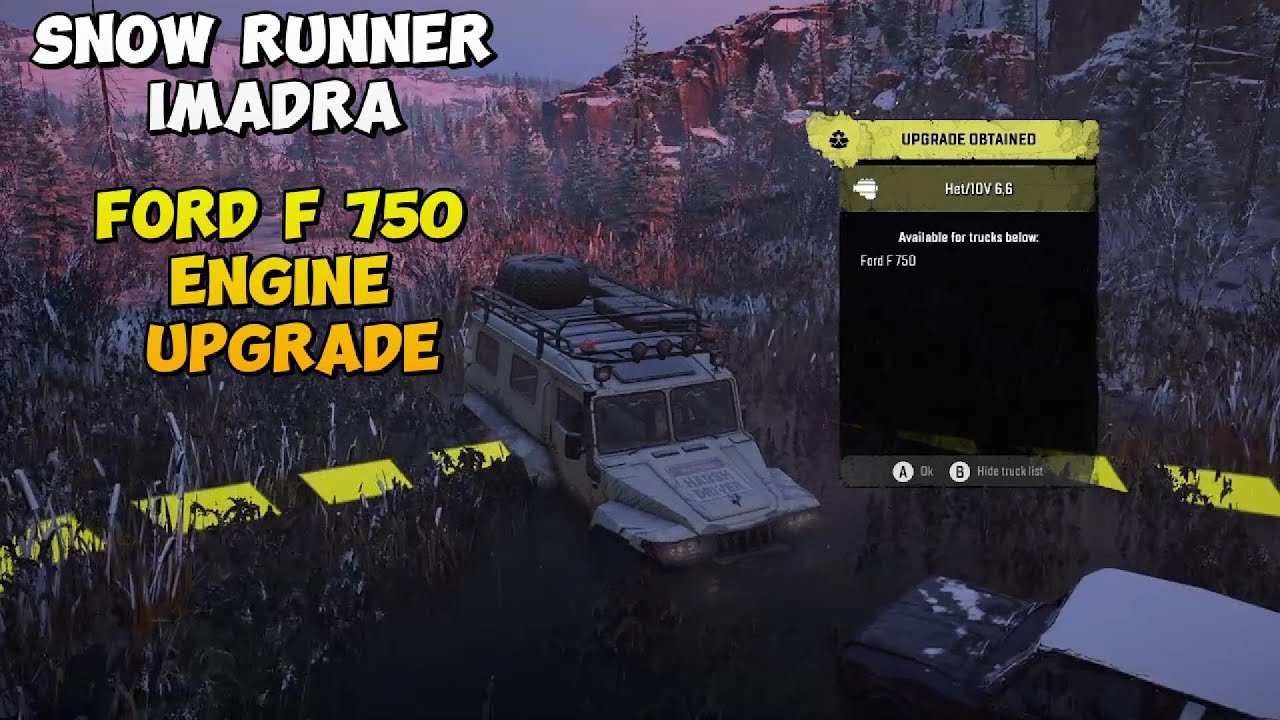 Snow Runner Ford F 750 Engine Upgrade - YouTube