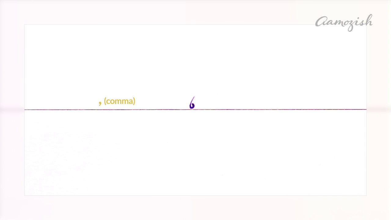 Writing the 'Comma' punctuation mark (Pen version) - YouTube