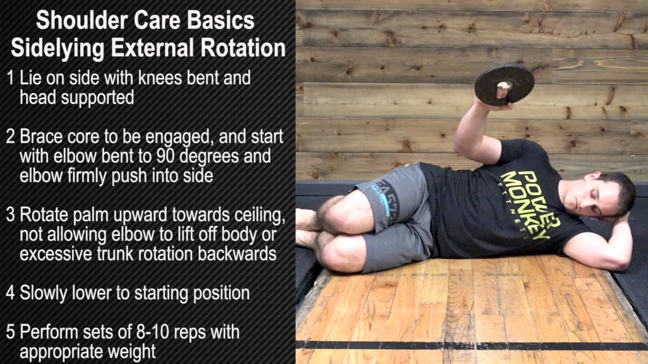 Shoulder Care Basics - Sidelying External Rotation - YouTube