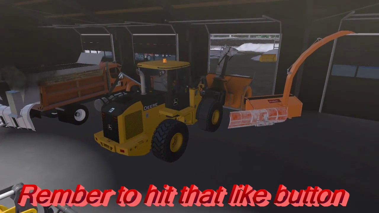 Farming simulator 17 snow plowing the subdivision - YouTube