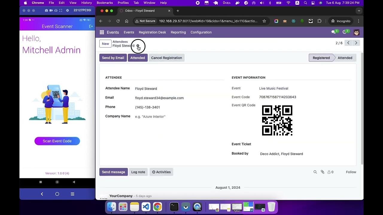 Odoo Event QR Code Scan Mobile App | Odoo Event QR Code Generator - YouTube