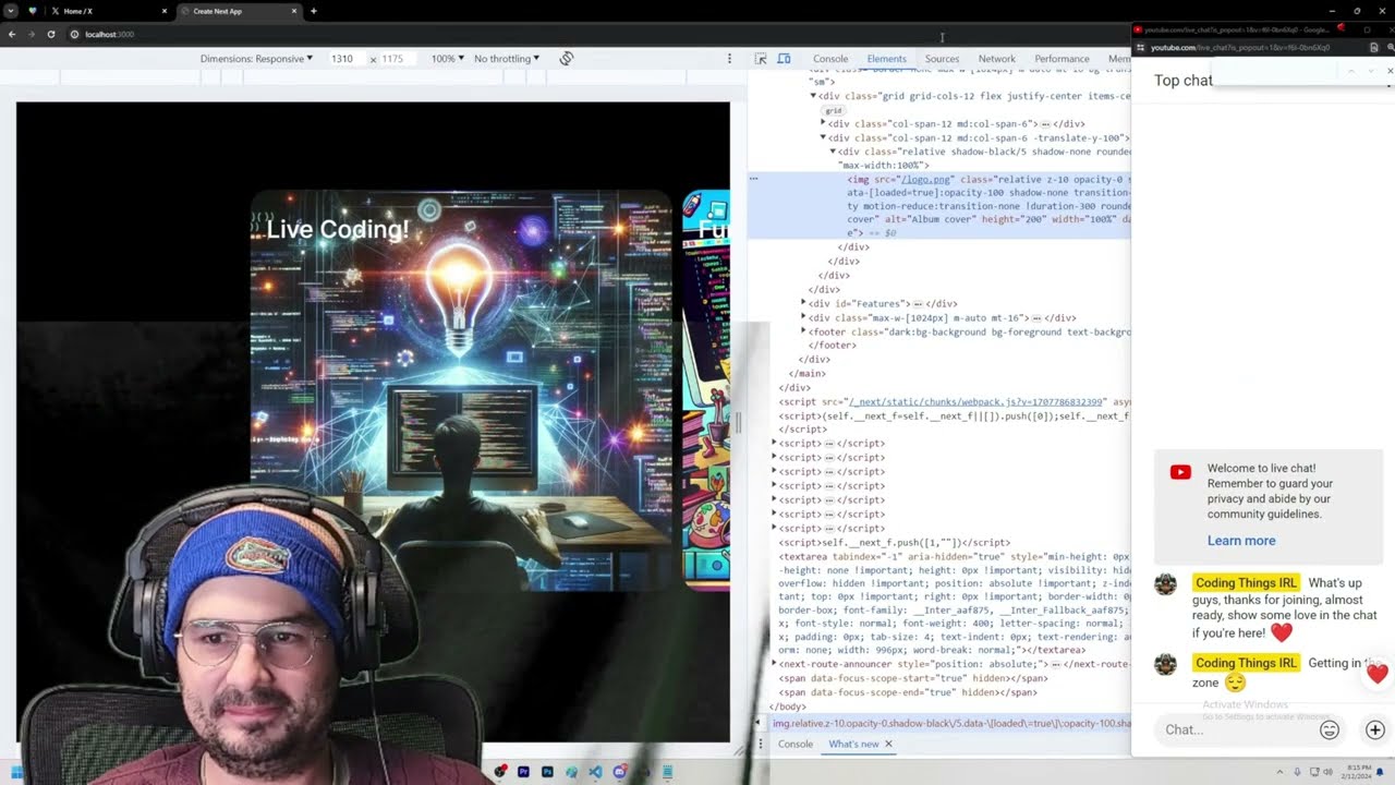 π΄π» Coding Our Website No Talking π With Nextjs React Chatgpt Ai Tech Programming Youtube 0087