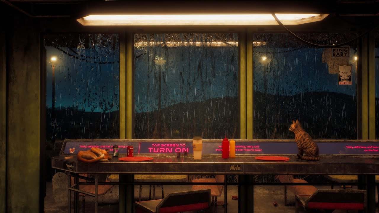 Rainy Night in an Old Bar | Rain on Window | Relaxing Sound for Study ...
