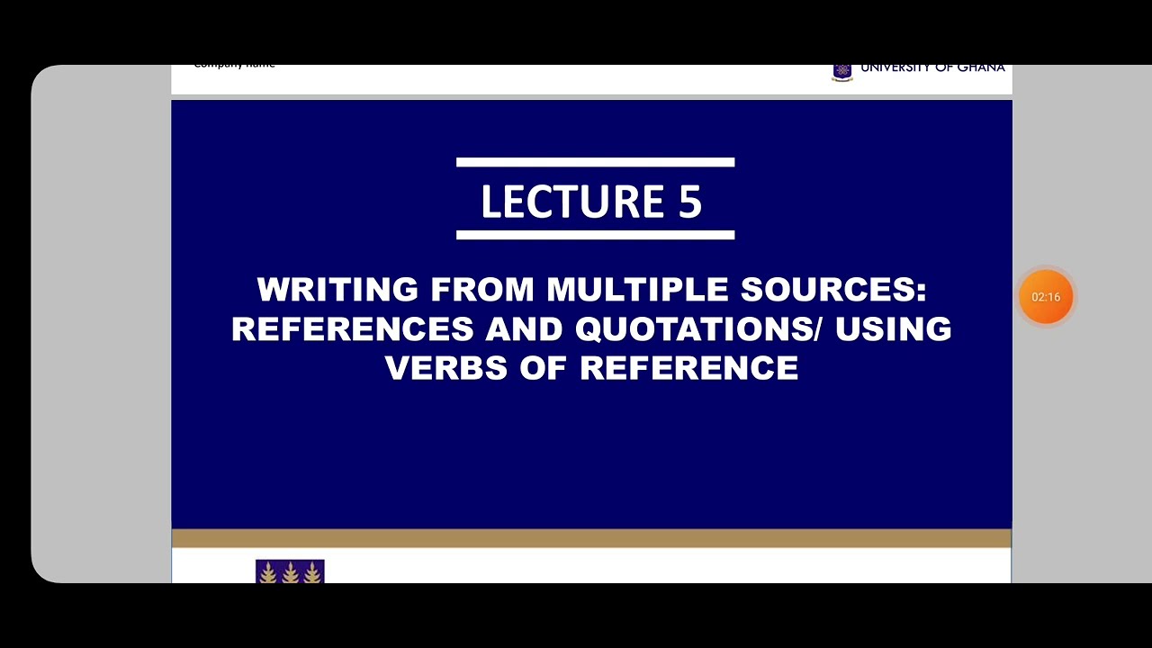 UGRC210 ACADEMIC WRITING II (SESSION 5) - CITATION, REFERENCES AND ...