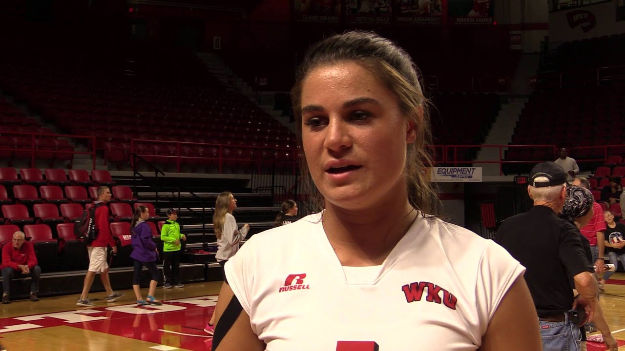 WKU VB Alyssa Cavanaugh Postgame -- LA Tech - YouTube