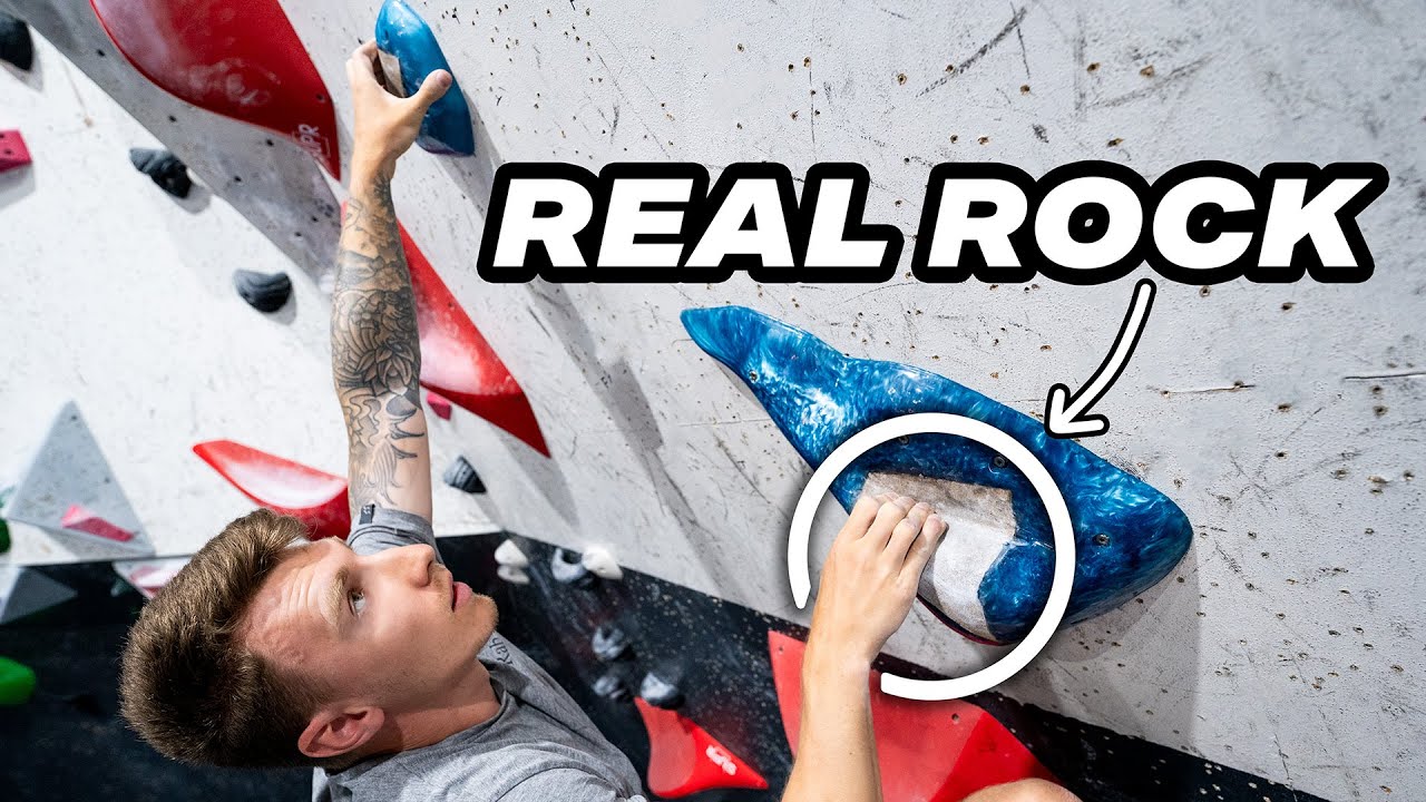 Climbing on REAL ROCK indoors - YouTube