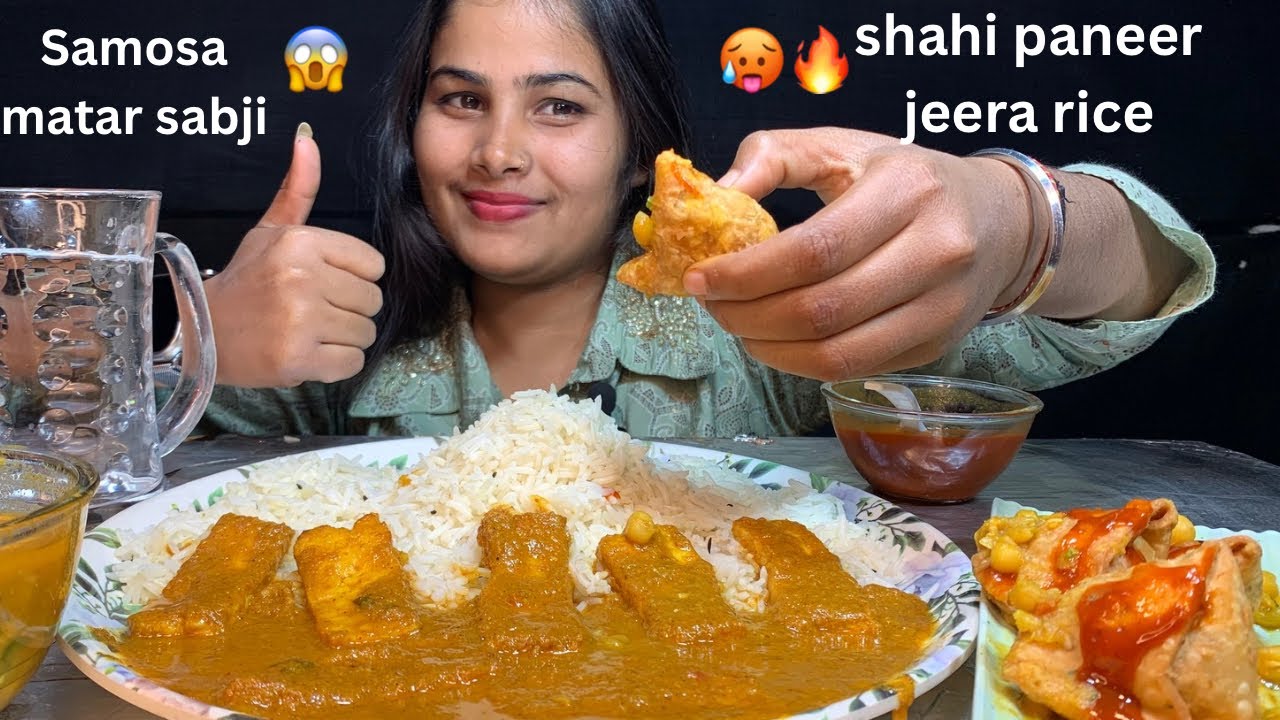 My 86 challenge today menu shahi paneer,matar sabji samosa#mukbang # ...