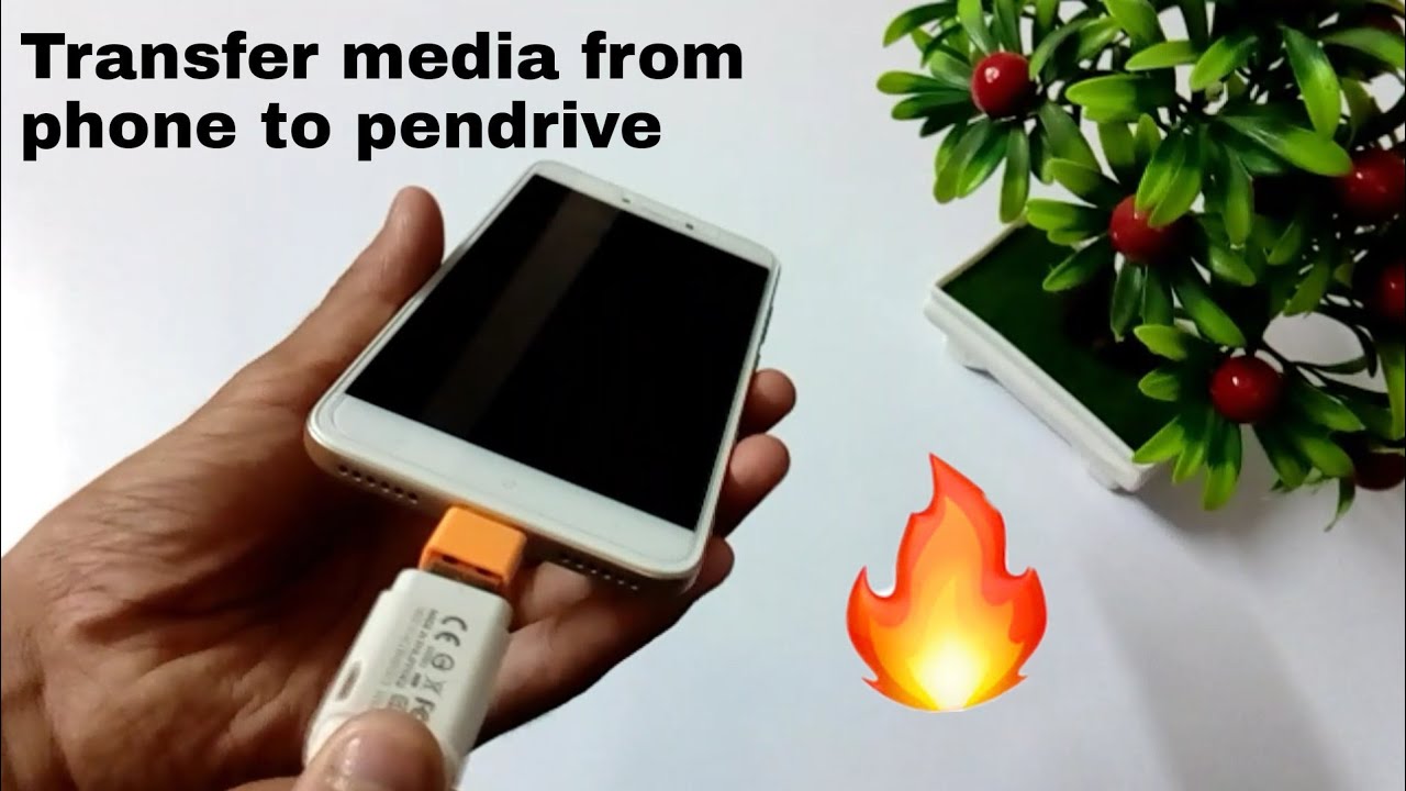 How to transfer media from phone to pendrive - YouTube