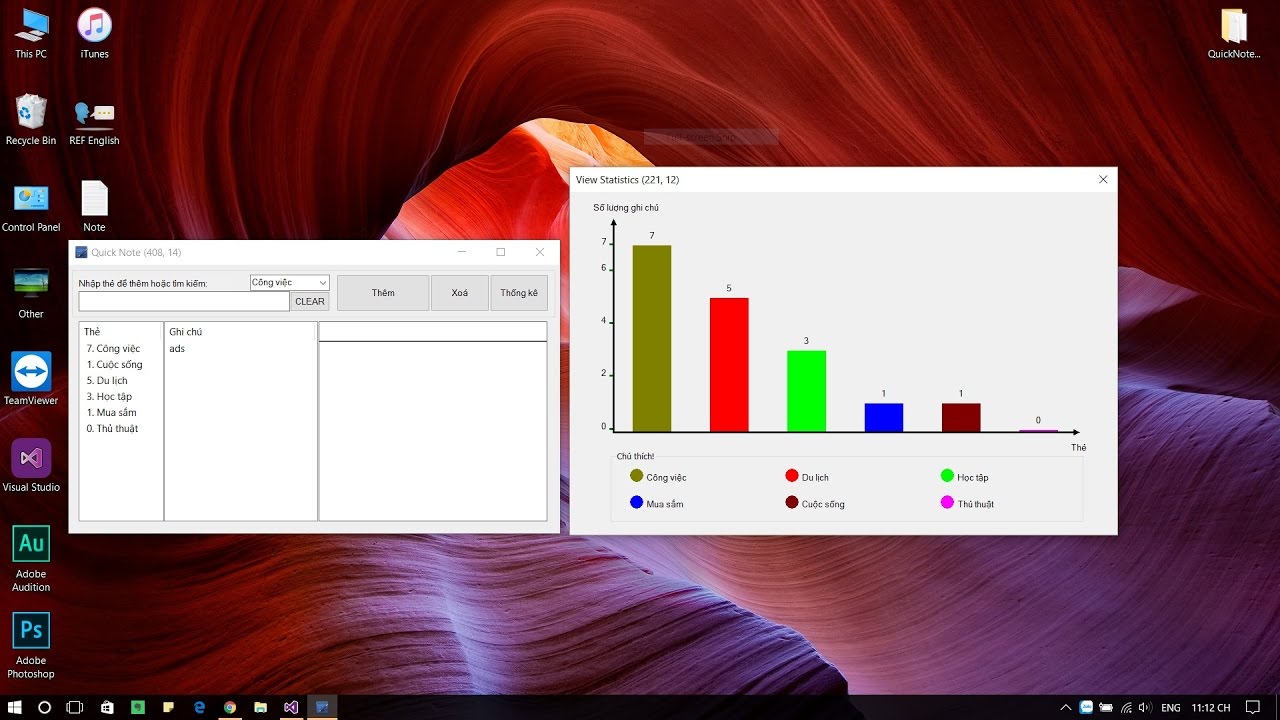 Đồ án Quick Note lập trình windows Win32 API C++ VS2013 - YouTube