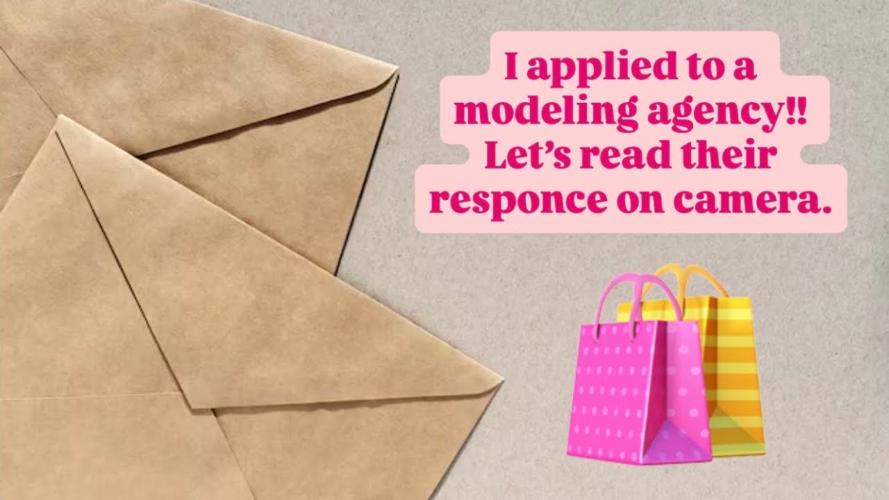 I applied to a modeling agency and opened the letter on camera. - YouTube