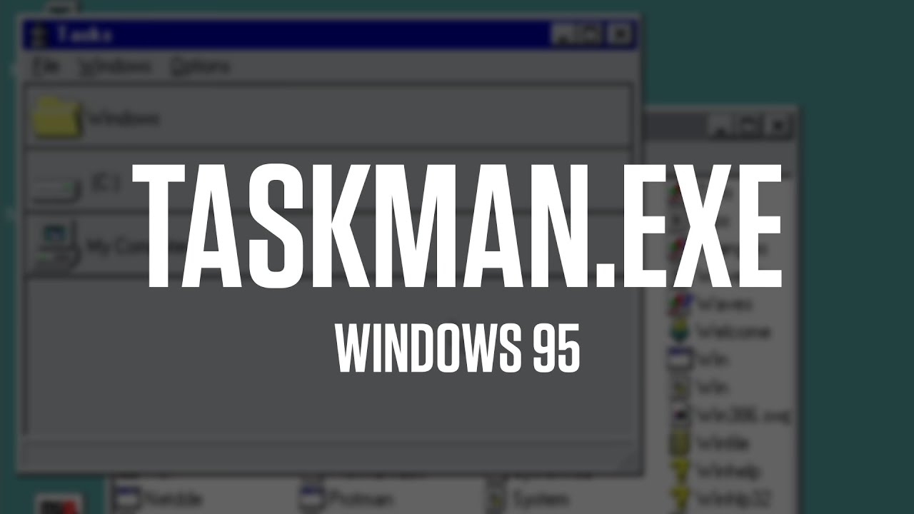 Windows 95 Task Manager - YouTube