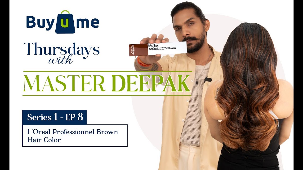 Brown hair colour on indian skin | ब्राउन हेयर कलर कैसे करें | Master Deepak | Part - 3 - YouTube
