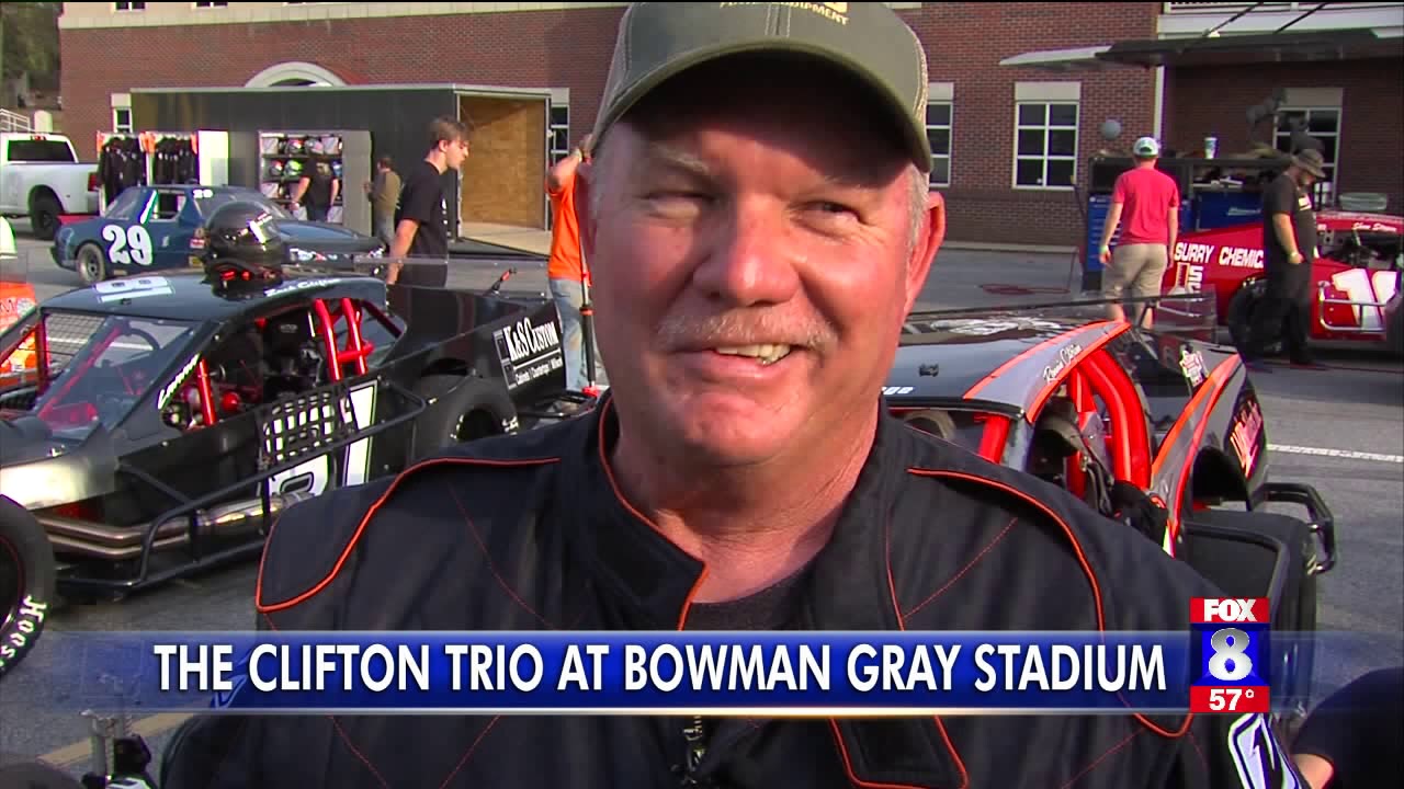 Clifton family becomes racing rivals at Bowman Gray Stadium - YouTube