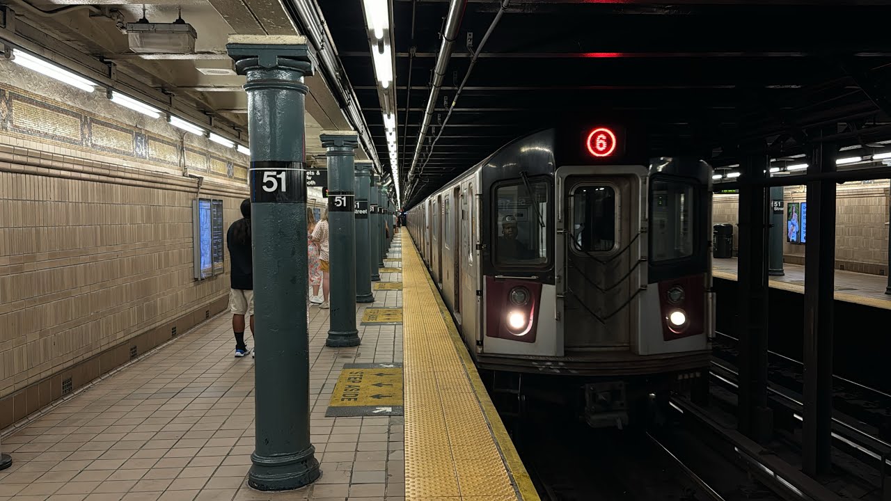 R142 & R142A (6) train action along the Lexington Avenue Line (6/30/24 ...