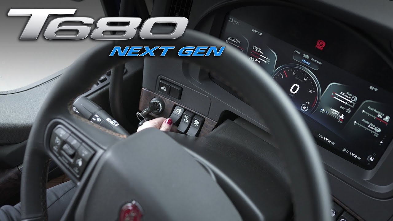 T680 Next Gen Kenworth Driver Academy – Digital Display - YouTube