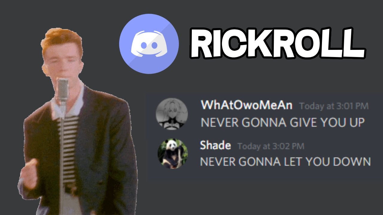 Discord Sings Never Gonna Give You Up (Rickroll) - YouTube