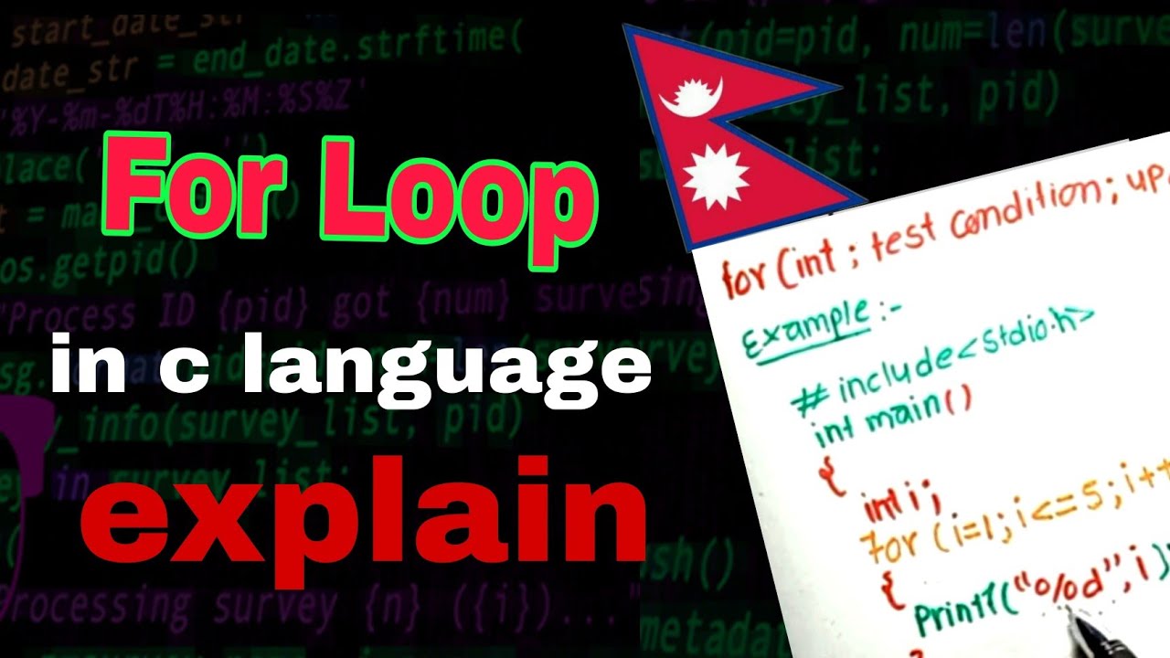 For Loop In C Programming Basic Concept For Loop Explain In Nepali 0562