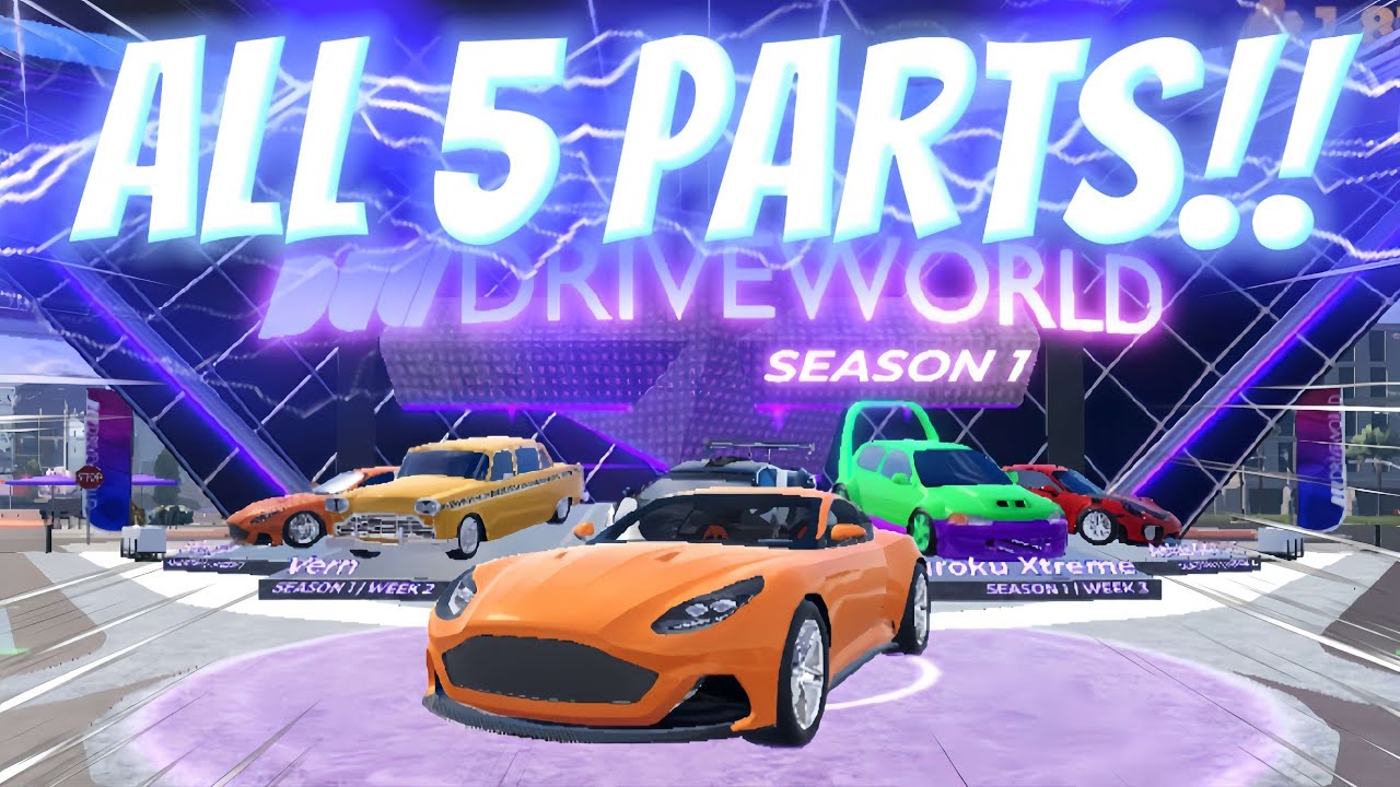 ALL 5 PARTS Locations In Drive World Stinger Weekly Quests!! (Season 1 ...