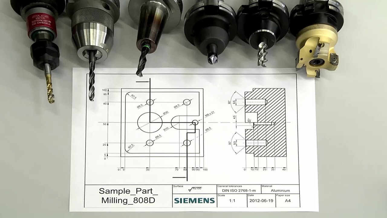 Sinumerik 808D Tutorial Milling Bagian 5 Setting Alat Potong di Mesin - YouTube
