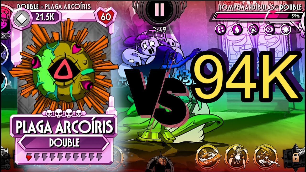 🌈Skullgirls Mobile 🌈 Double Plaga Arcoíris // Rainbow Blight - YouTube